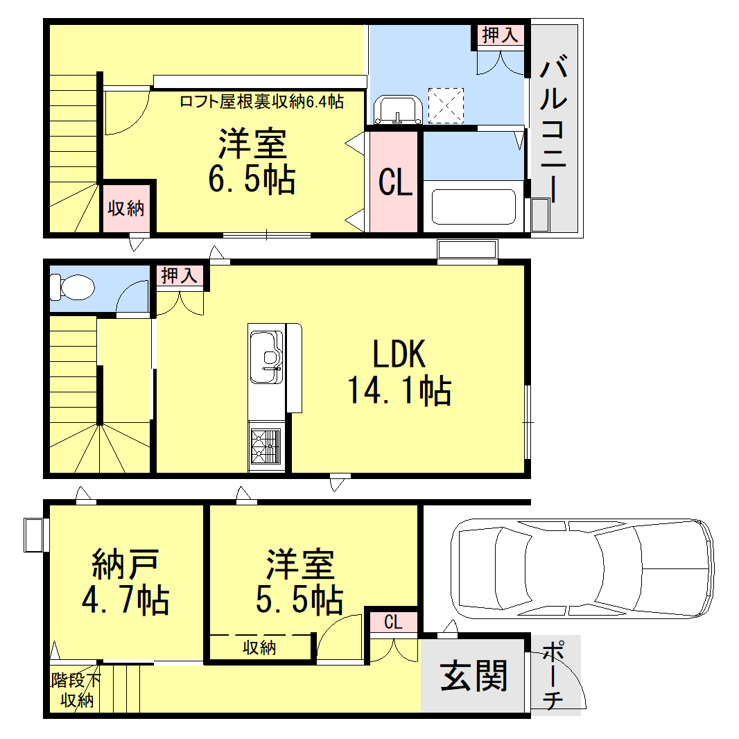大東市 御供田2 2LDK＋S＋ロフトフロア | 西武不動産販売株式会社